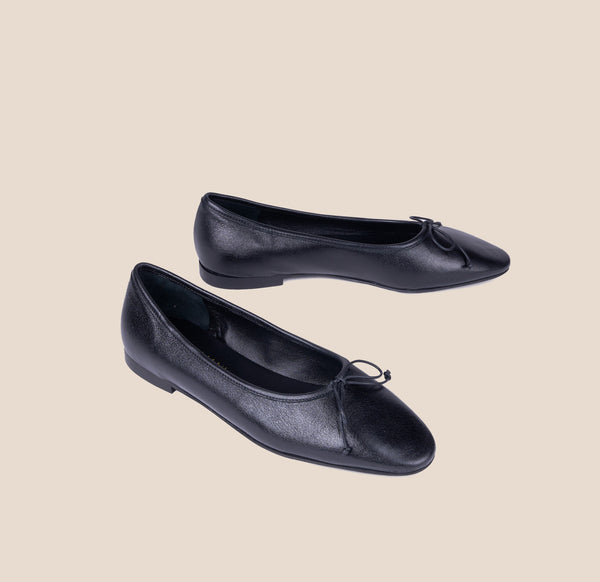 Como Black Suede Ballerina Flats | A. Soliani | Made in Italy