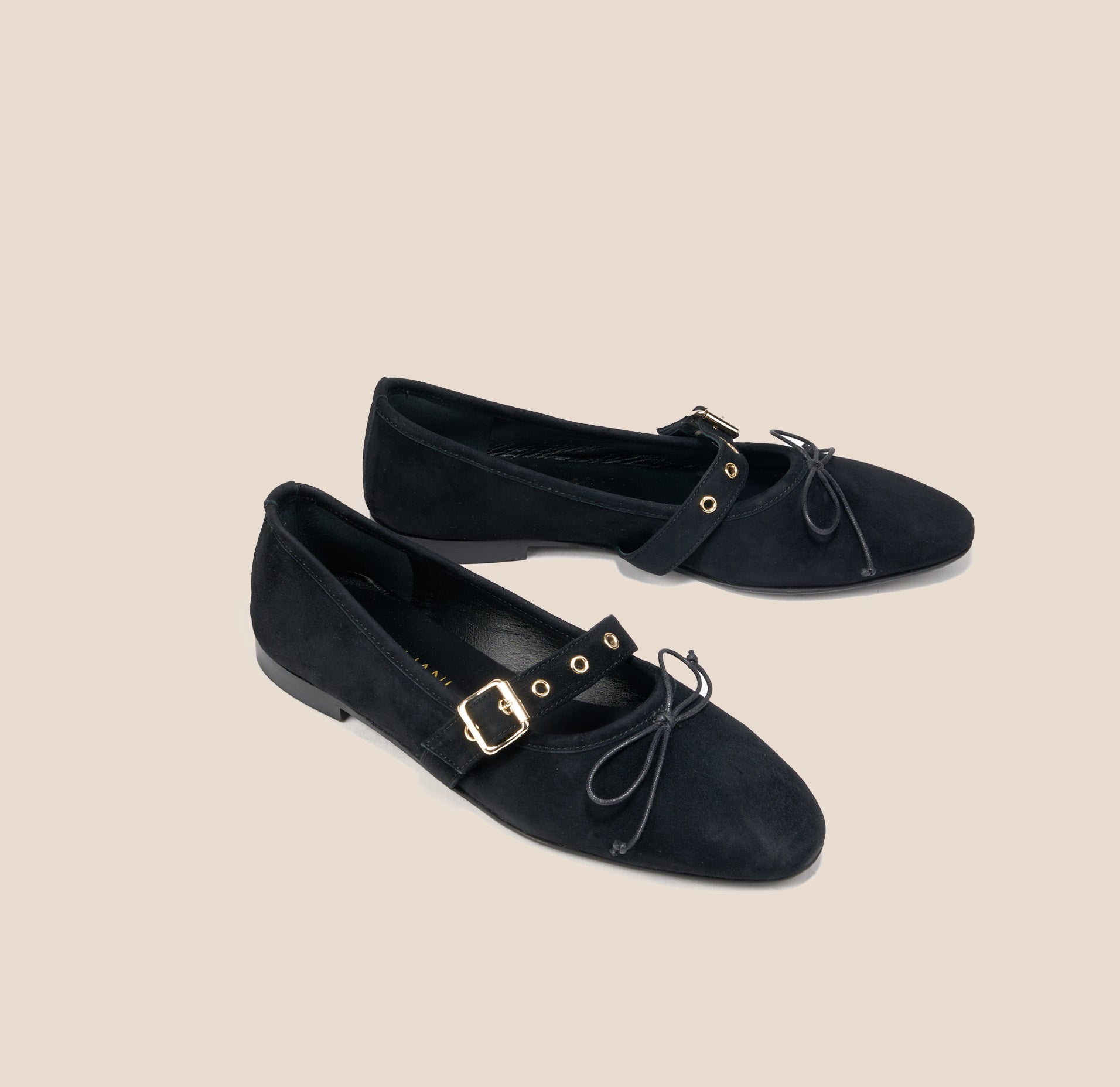 Como Buckle Black Leather Studs | A. Soliani