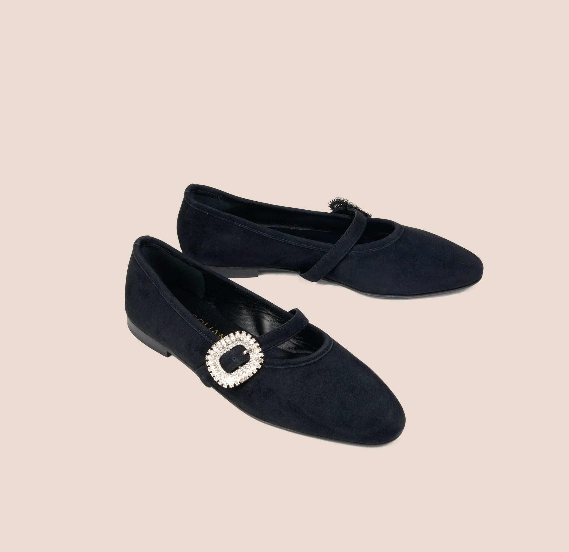 Como Italian Leather Ballet Flats in Gold Foil | A. Soliani