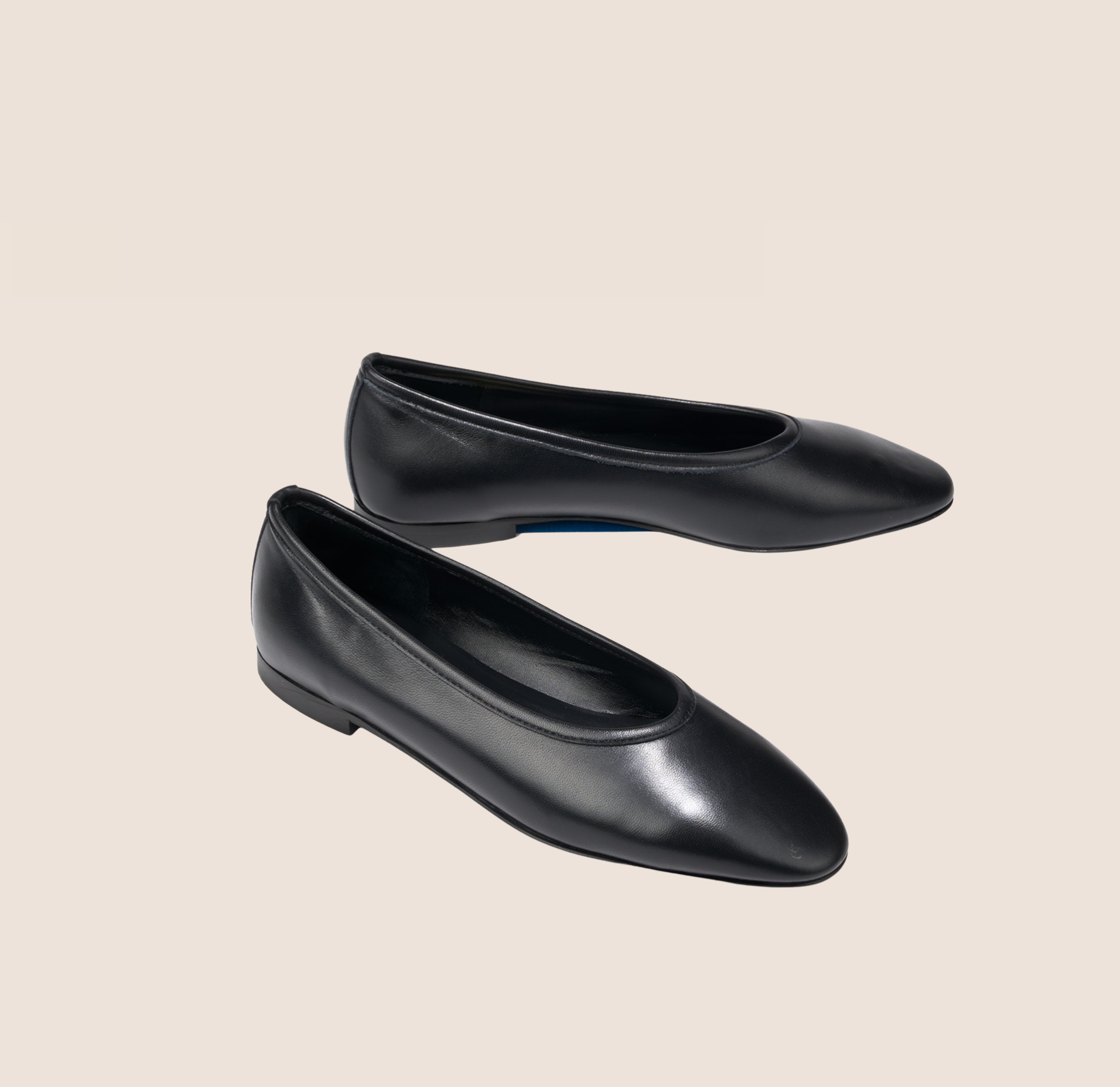 Siena Black Italian Leather Ballet Flats | A. Soliani