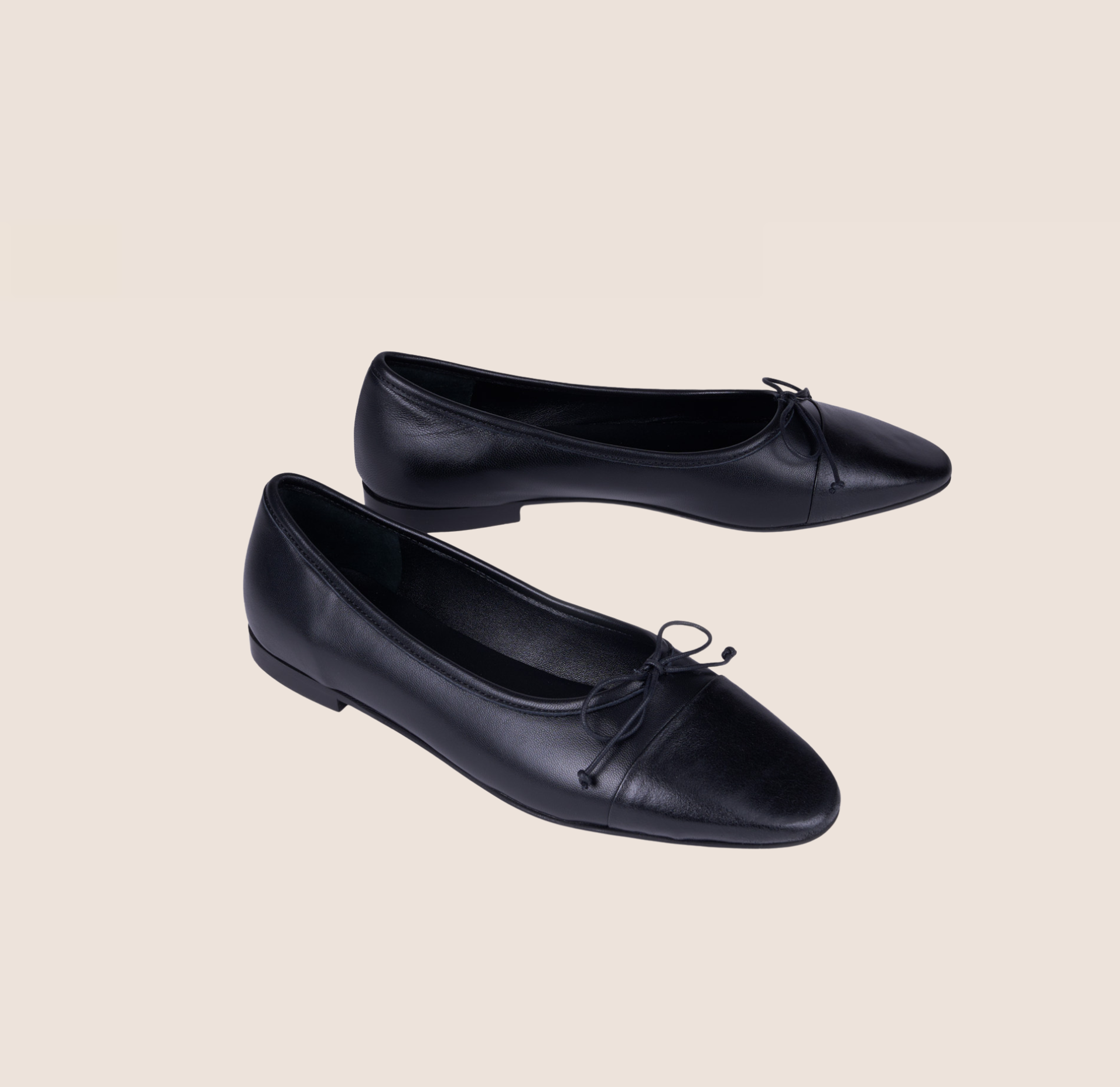 Como Black Leather Flats | A. Soliani | Made in Italy