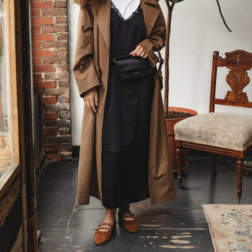 Como 2 Buckle Amaretto Italian Leather Ballet Flats | A. Soliani